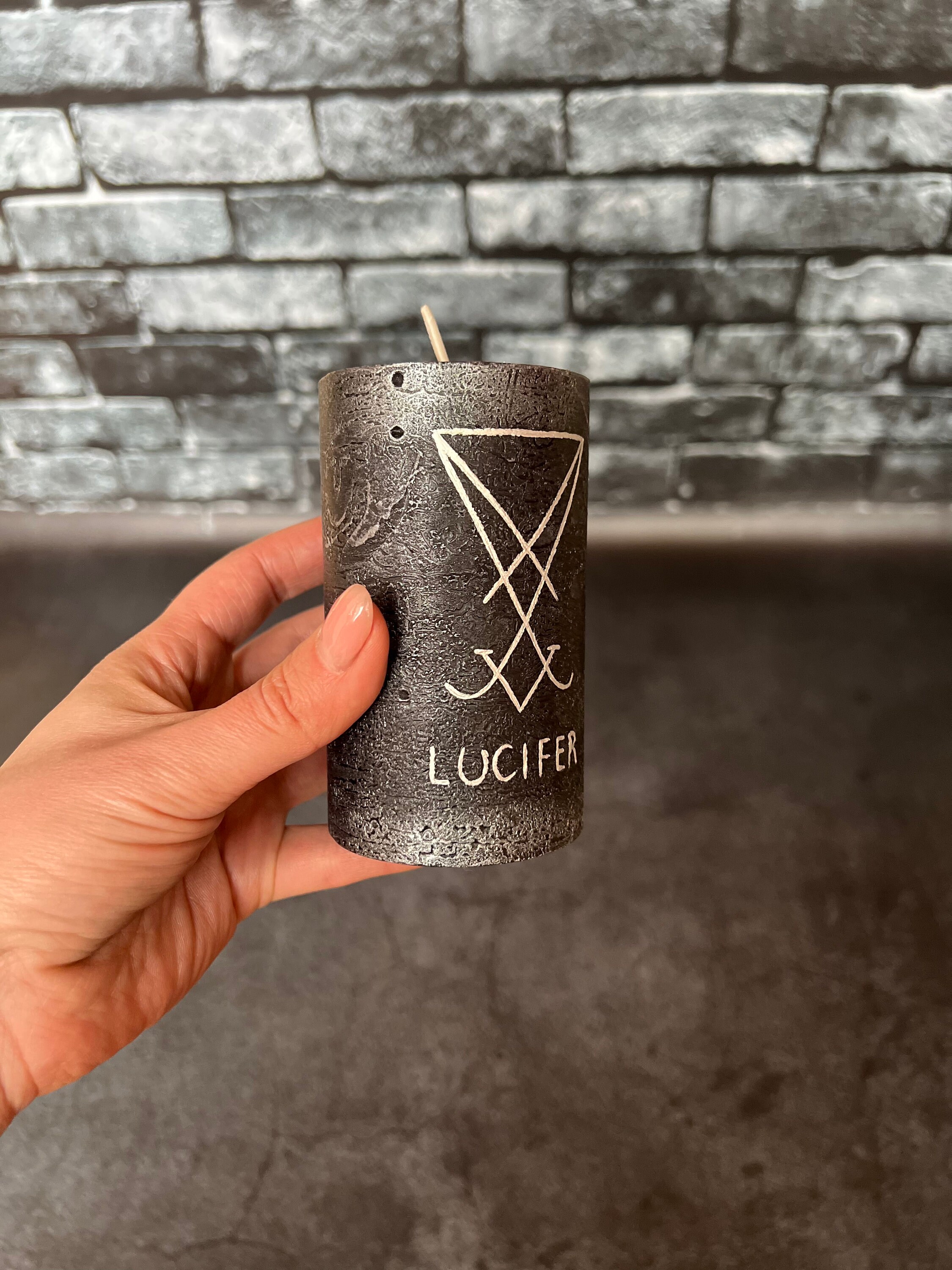 Lucifer Candle Lucifer Altar Tool Witch Home Decor Occult - Etsy
