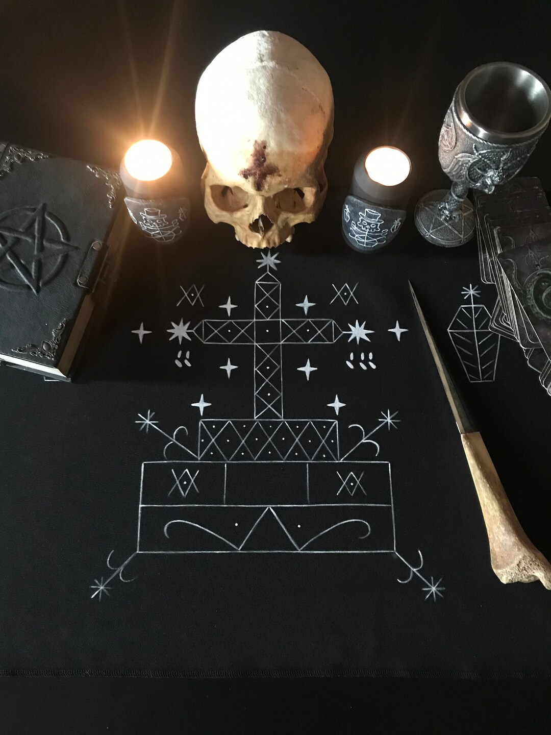 Baron Samedi Tablecloth Voodoo Home Decor Witch Altar Witchcraft ...