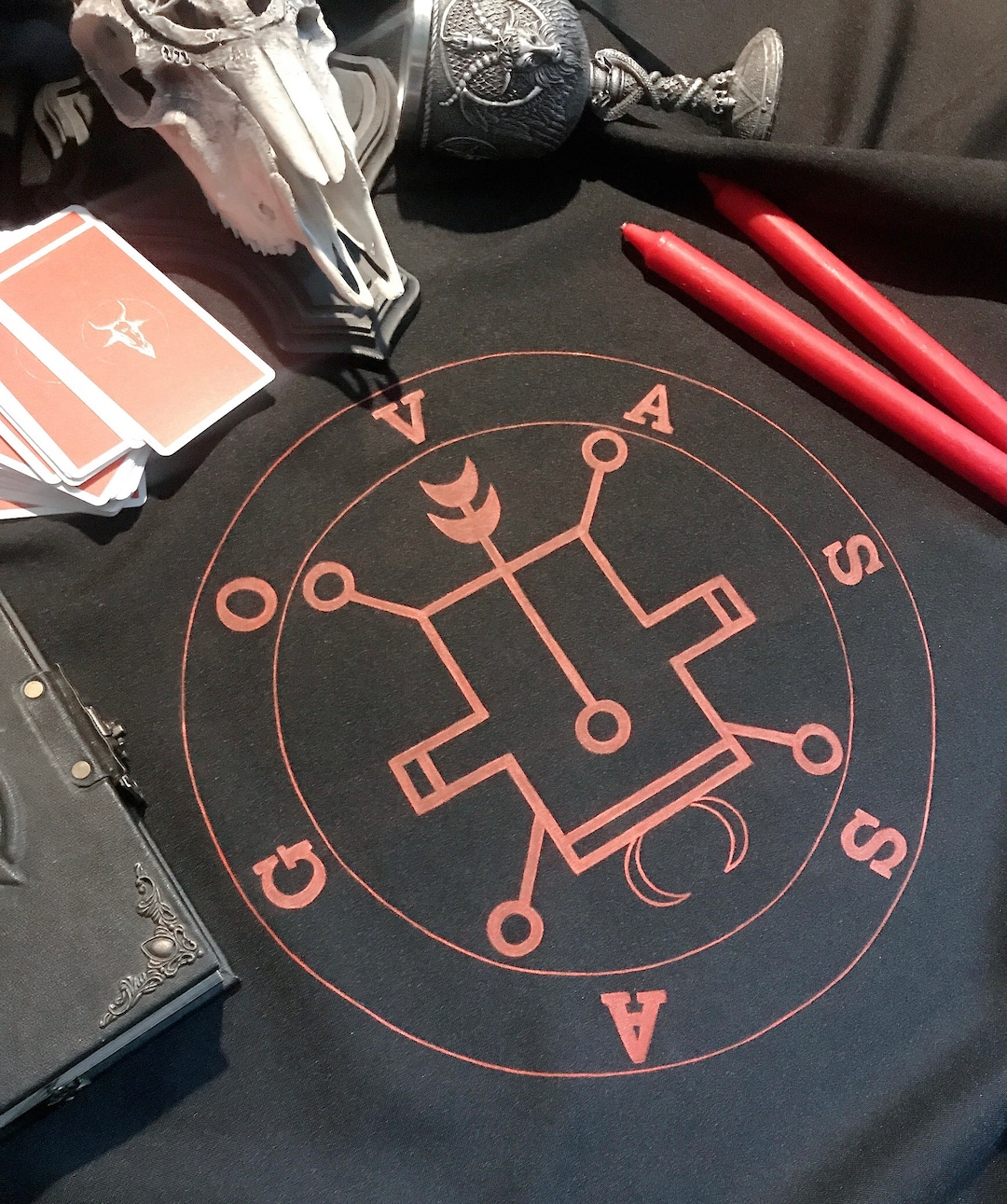 Vassago Altar Cloth 72 Goetia Demon Sigil Ritual Cloth Altar - Etsy Israel