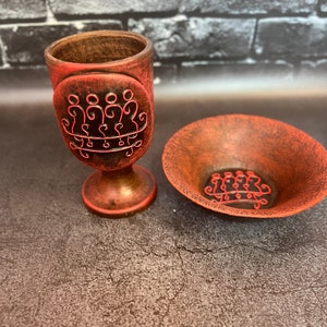 Paimon SET Ars Goetia Demon Sigil Offering Bowl Altar Cup Goblet Plate ...