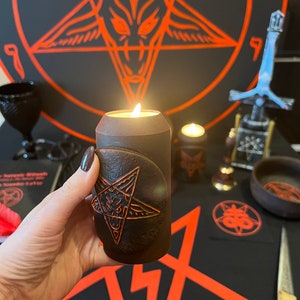 Baphomet Candlestick Satan Candle Holder Altar Witch Home Decor ...