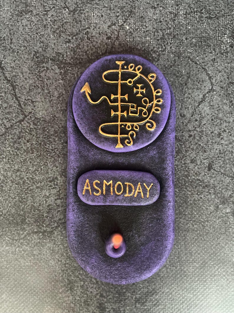 Asmoday Sigil Lesser Key Solomon Goetia Incense Holder - Etsy
