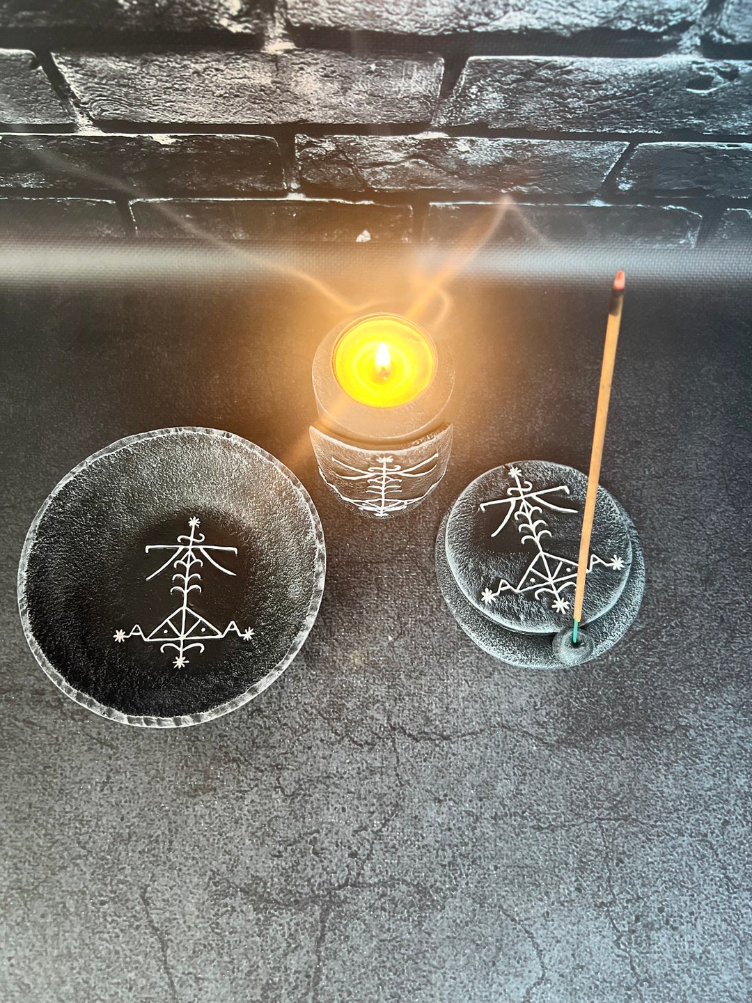 Ogou Feray Veve SET Altar Voodoo Magic Ritual Tool Witchcraft Supplies ...