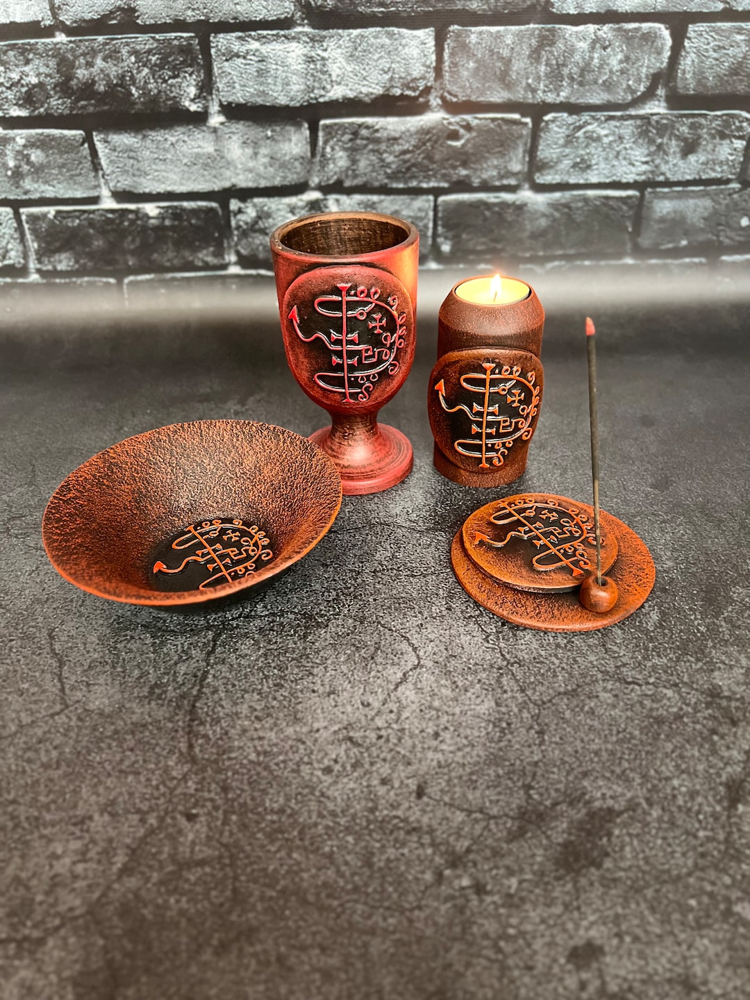 Asmoday Altar SET Goetia Demon Sigil Asmodeus Lesser Key Solomon ...