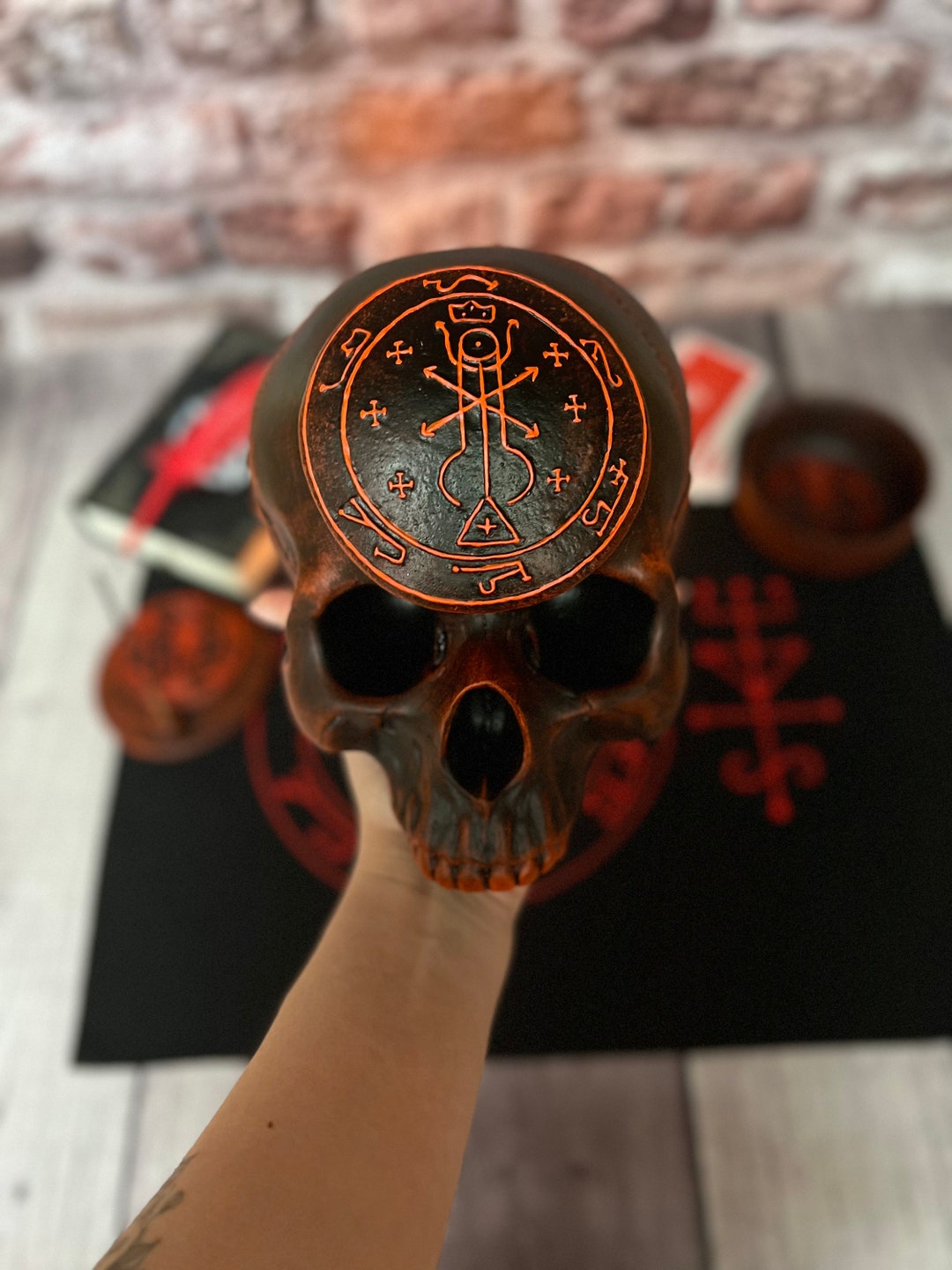 Skull Belphegor Chaos Magic Аltar Skull Demonic Witchcraft - Etsy