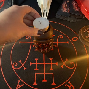 Foras Candlestick Goetia Demon Sigil Candle Holder Altar Witchcraft ...