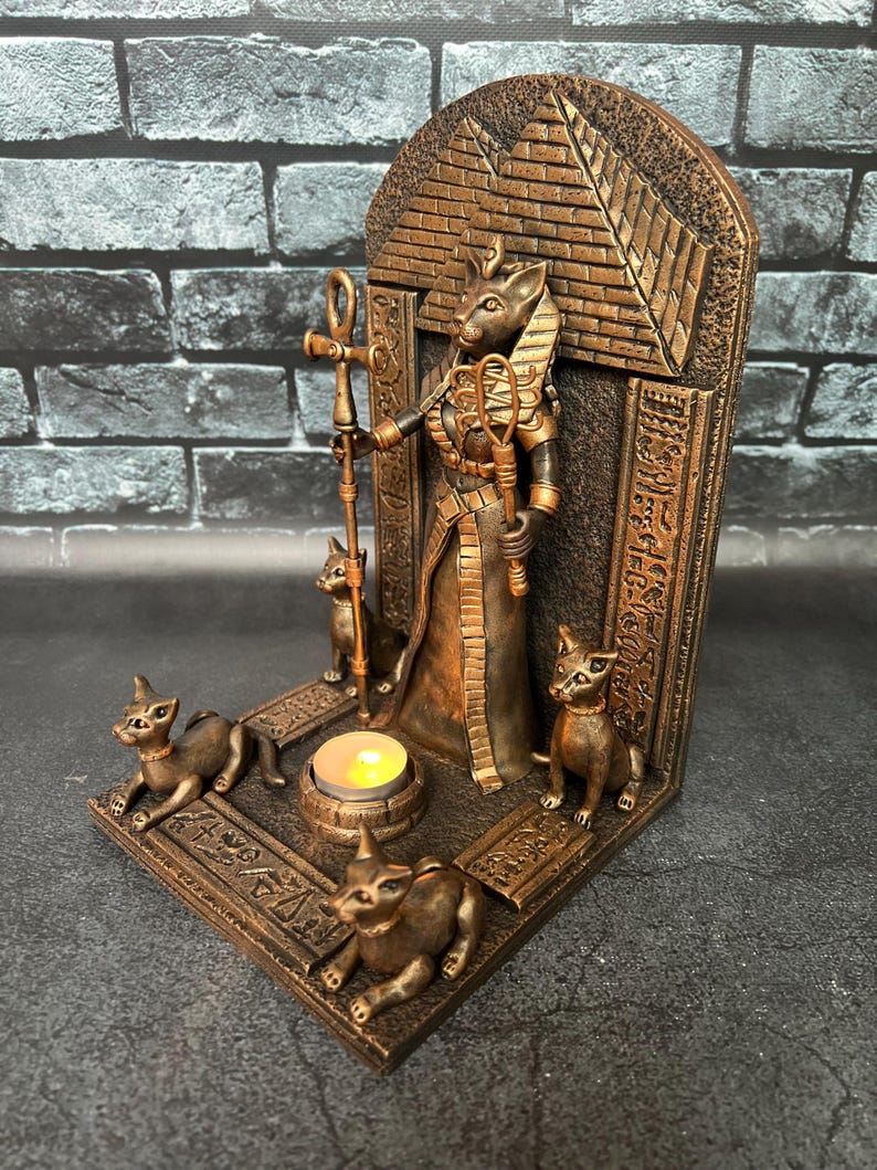 Bastet Cat Goddess Egyptian Altar Ritual Statue - Etsy