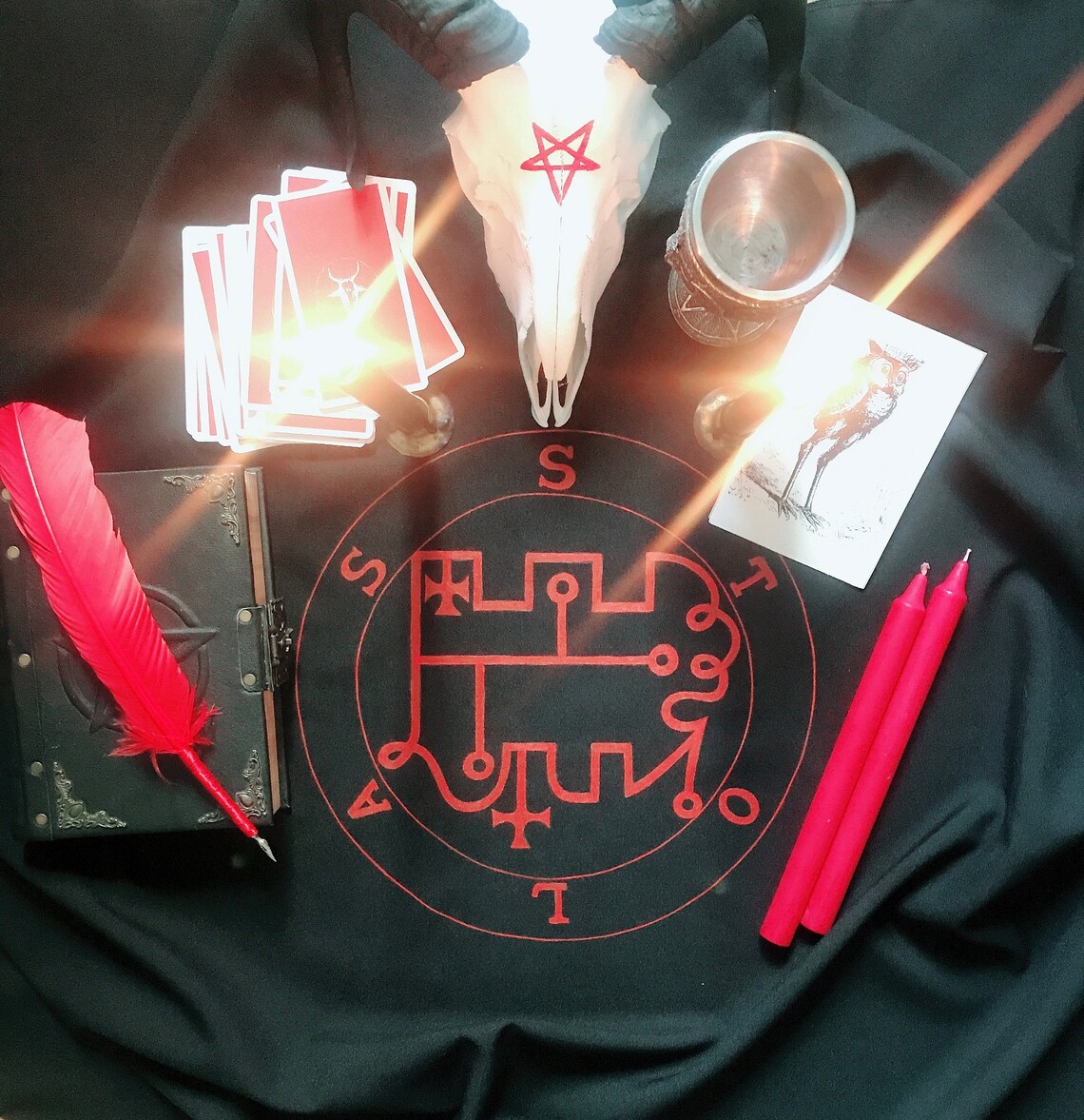 Stolas Tablecloth Goetia Demon Sigil Altar Attributes Occult - Etsy ...
