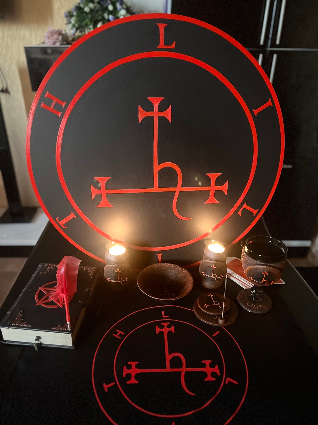 Lilith Sigil Altar Ritual Wall Plaque Demonology Occult Tool Witchcraft ...