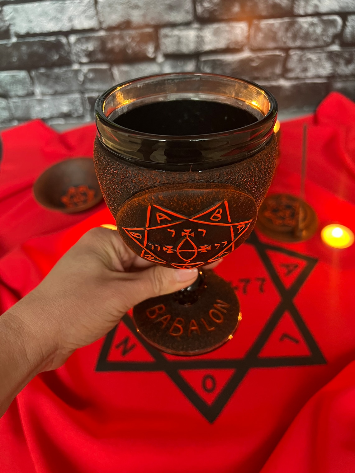 Babalon Altar Cup Thelema Crowley Babalon Sigil Altar Tool - Etsy
