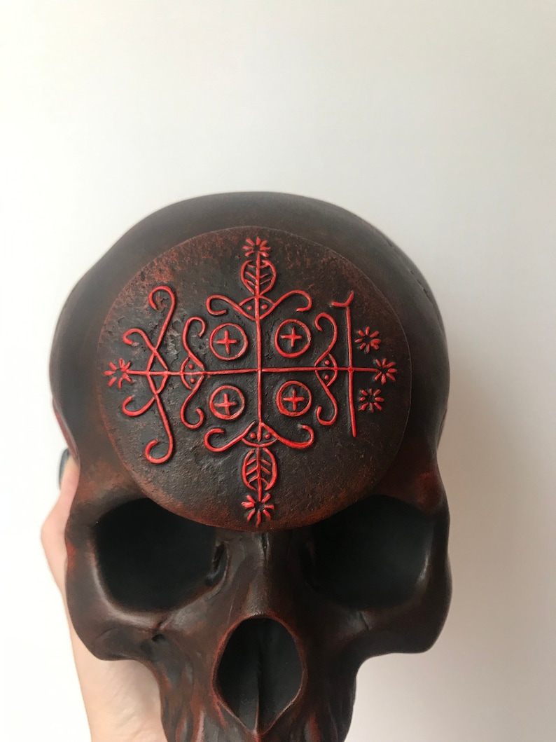 Papa Legba Skull Voodoo Symbol Ritual Altar Tool Occult Altar - Etsy