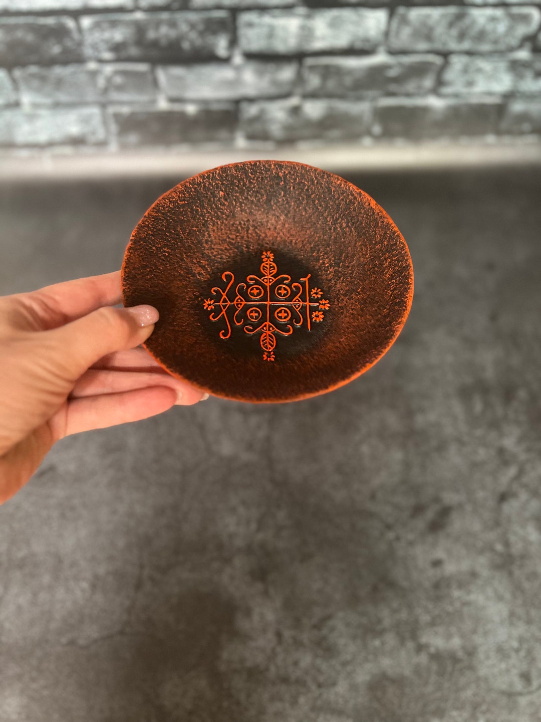 Papa Legba Offering Bowl Voodoo Symbol Plate Ritual Altar Witchcraft ...