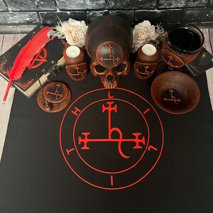 Lilith Tablecloth Demon Altar Witch Home Decor Lilith Ritual Cloth ...