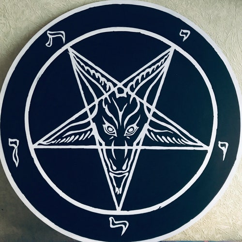 Baphomet Sigil Candlestick Witch Home Decor Satan Anton Lavey - Etsy