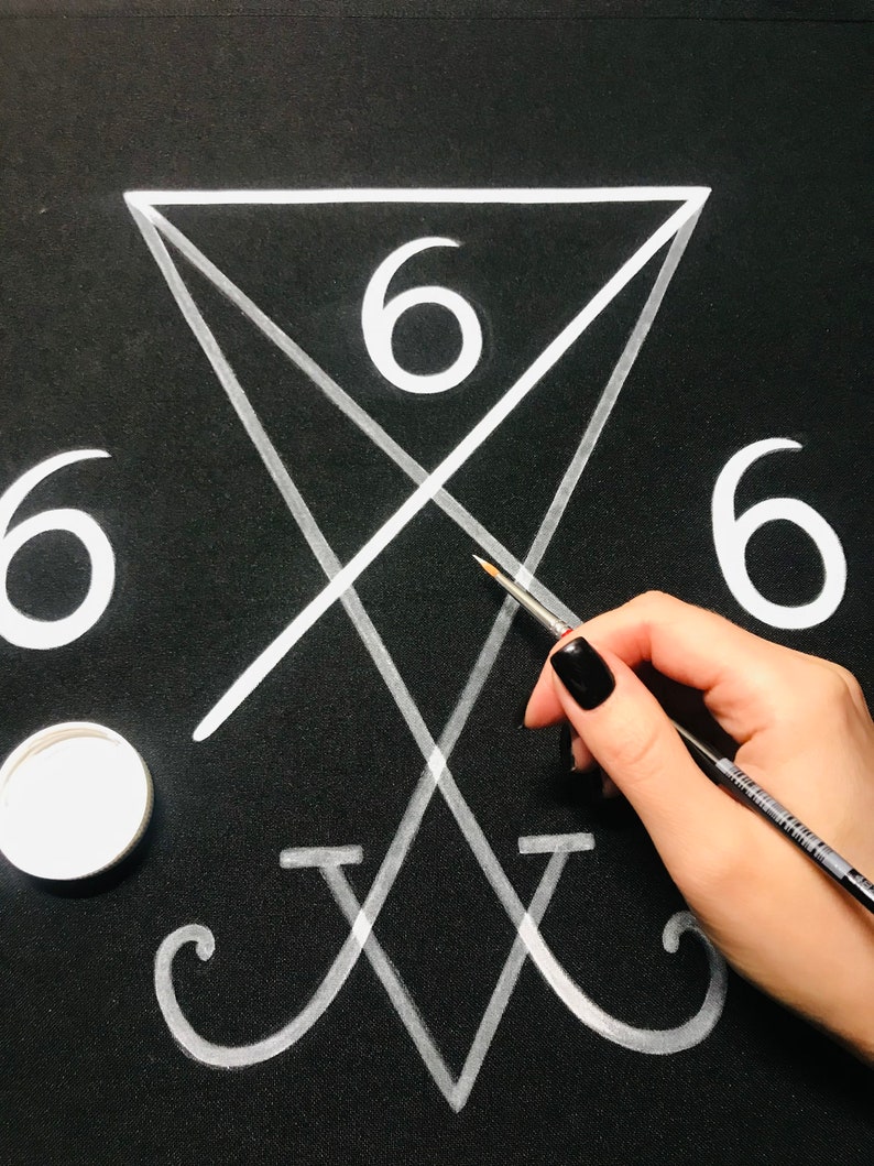 Lucifer Sigil Tablecloth Witch Altar Cloth Demon Sigil Occult - Etsy
