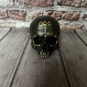 Satan Skull Altar 666 Inverted Cross Occultism Witchcraft Supplies ...