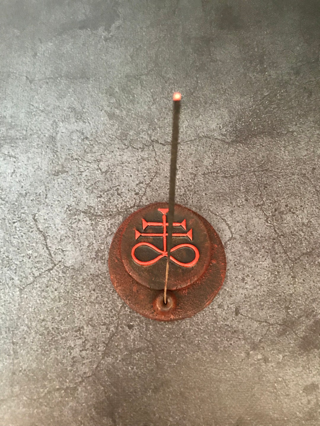 Leviathan Cross Sulfur Altar Incense Holder Satan Decor Witchcraft ...