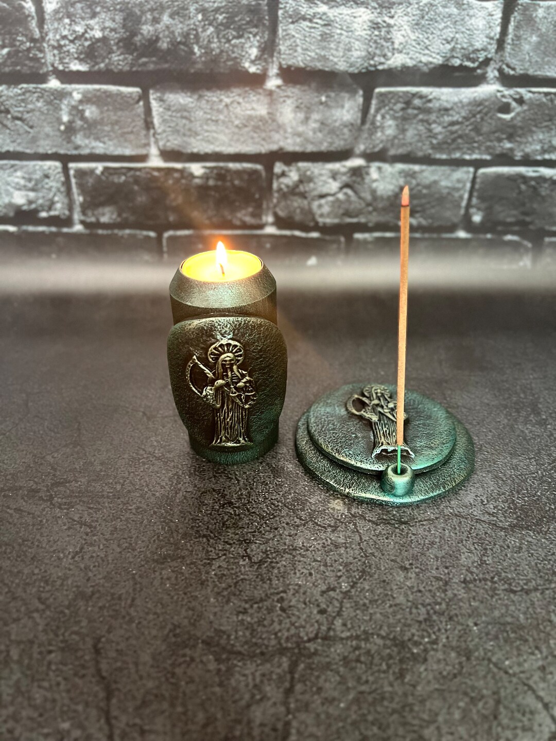Santa Muerte Altar Set Holy Death Occult Decor Ritual Tools Witchcraft ...