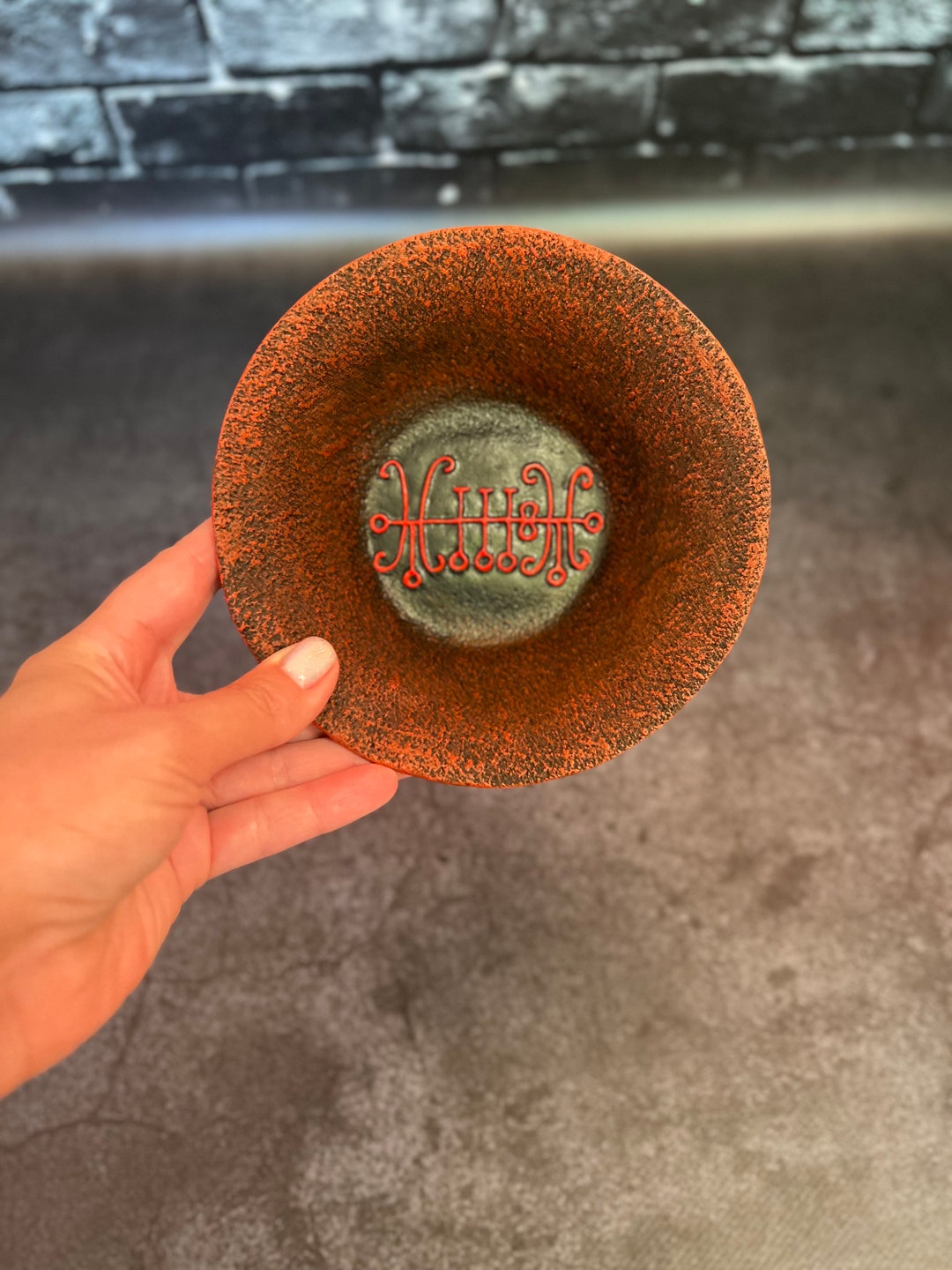 Sallos Offering Bowl Goetia Plate Demon Sigil Ritual Altar Lesser Key ...