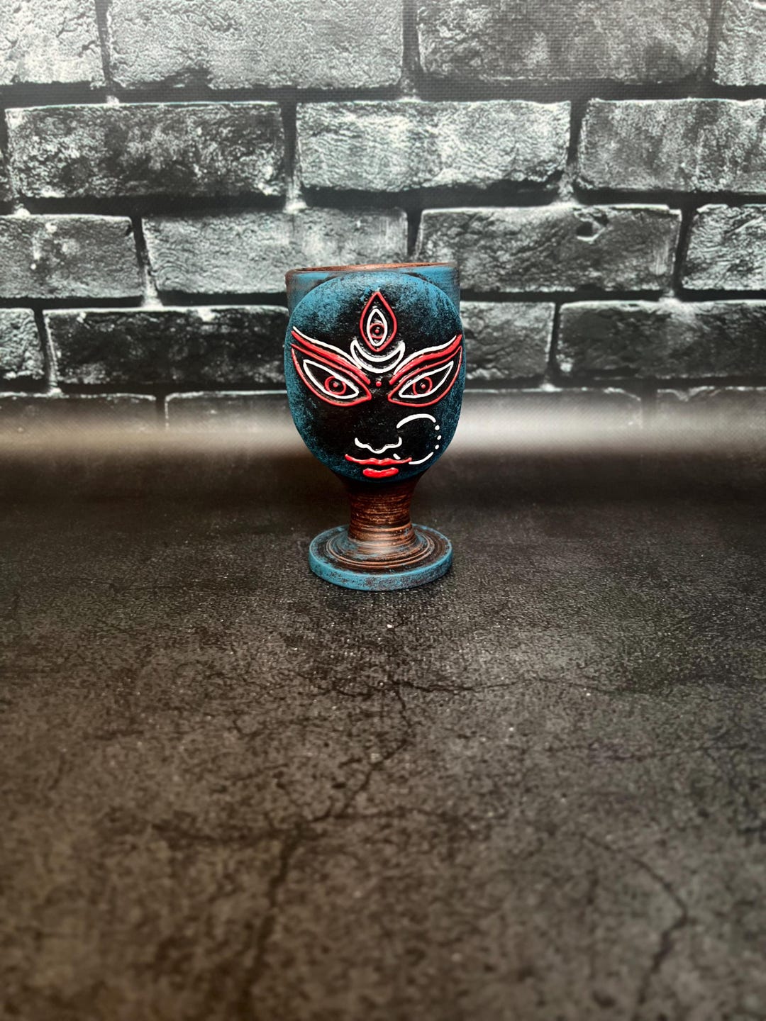 Kali Altar Goblet Hindu Goddess Ritual Chalice Cup Handcrafted - Etsy