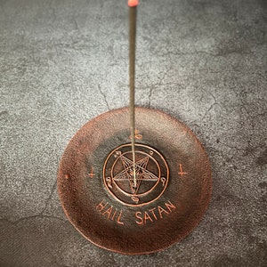 Baphomet Offering Bowl, Sulfur Symbol Altar Dish, Satanic Ritual Tool ...