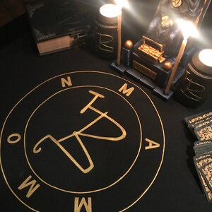 Mammon Altar Cloth Money Demon Ritual Tablecloth Altar Witchcraft ...