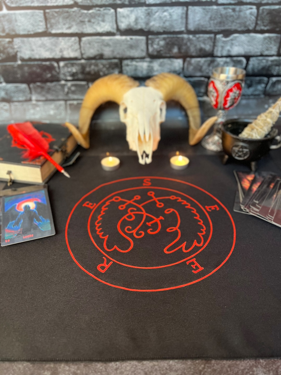 Seere Goetia Tablecloth Demon Sigil Ritual Altar Cloth Solomon - Etsy