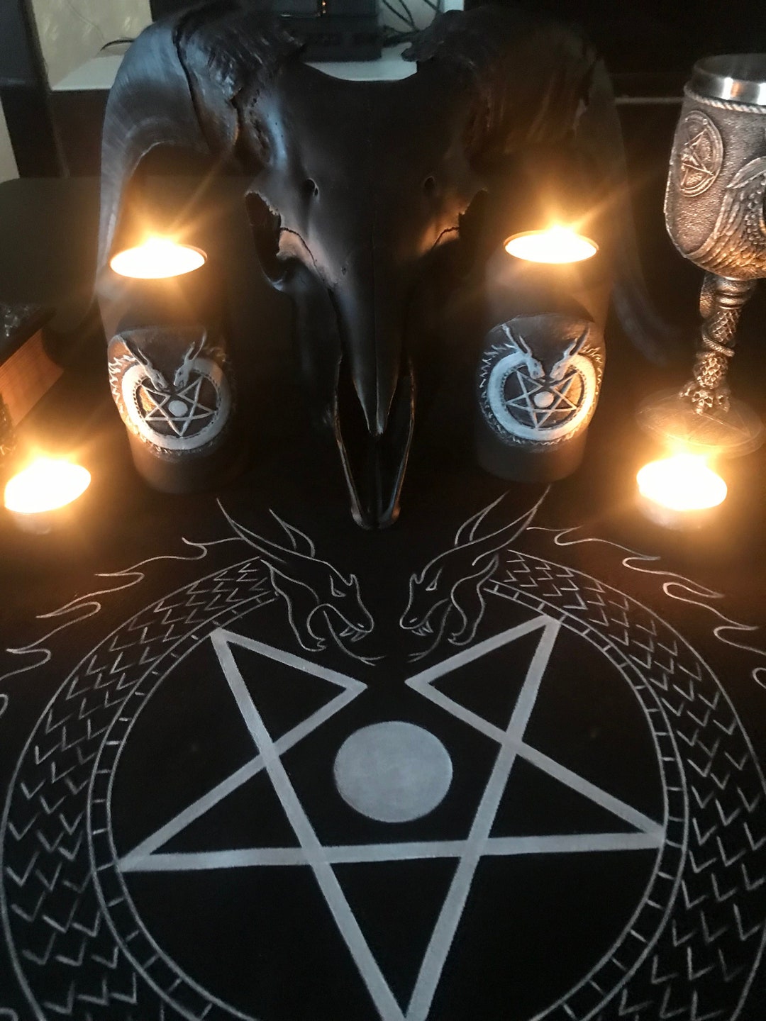 MLO Candlestick Azerate Chaos Magic Candle Holder Anti Cosmic ...