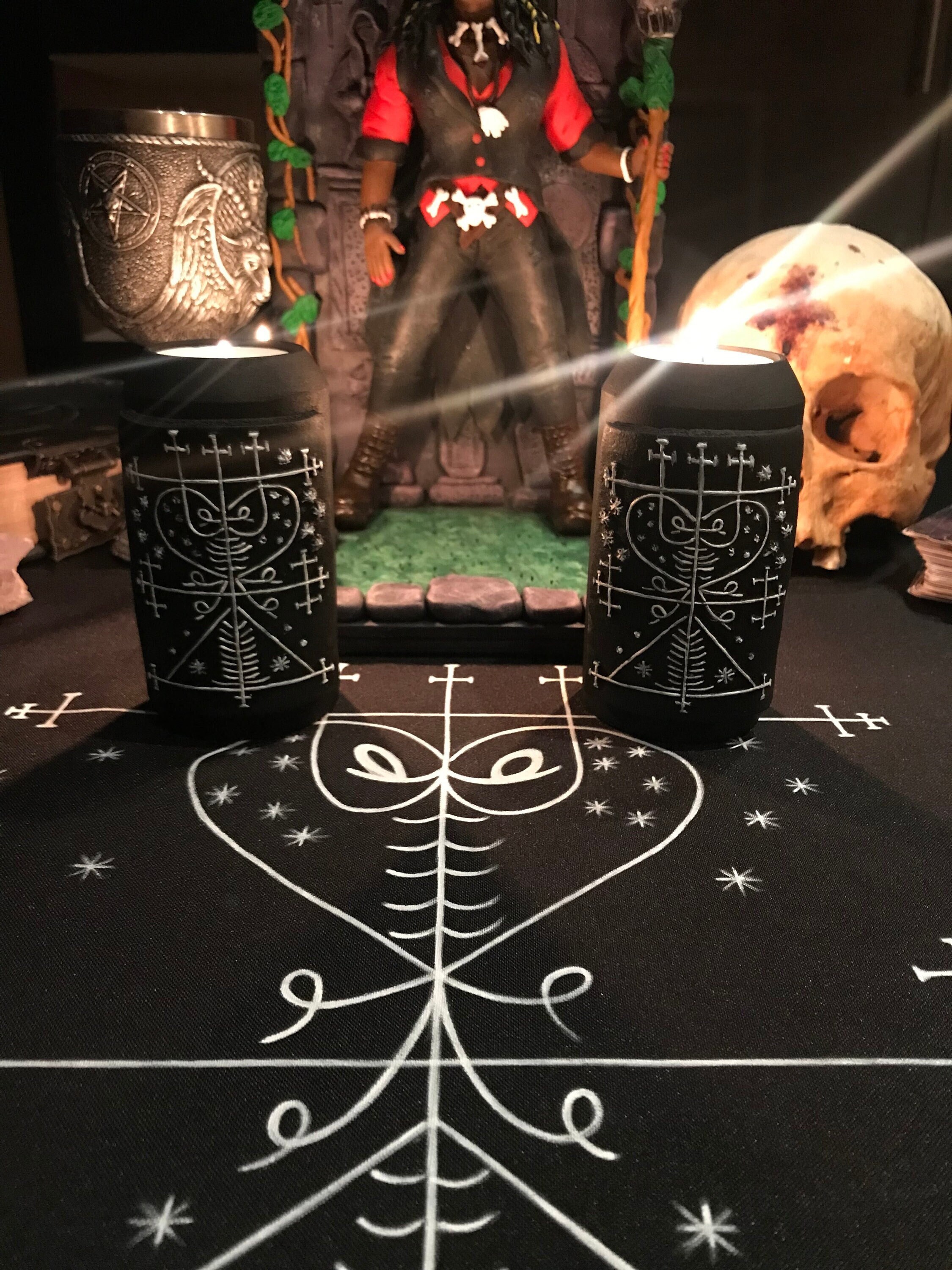 Maman Brigitte Candlestick Voodoo Ritual Altar Attributes Tool - Etsy