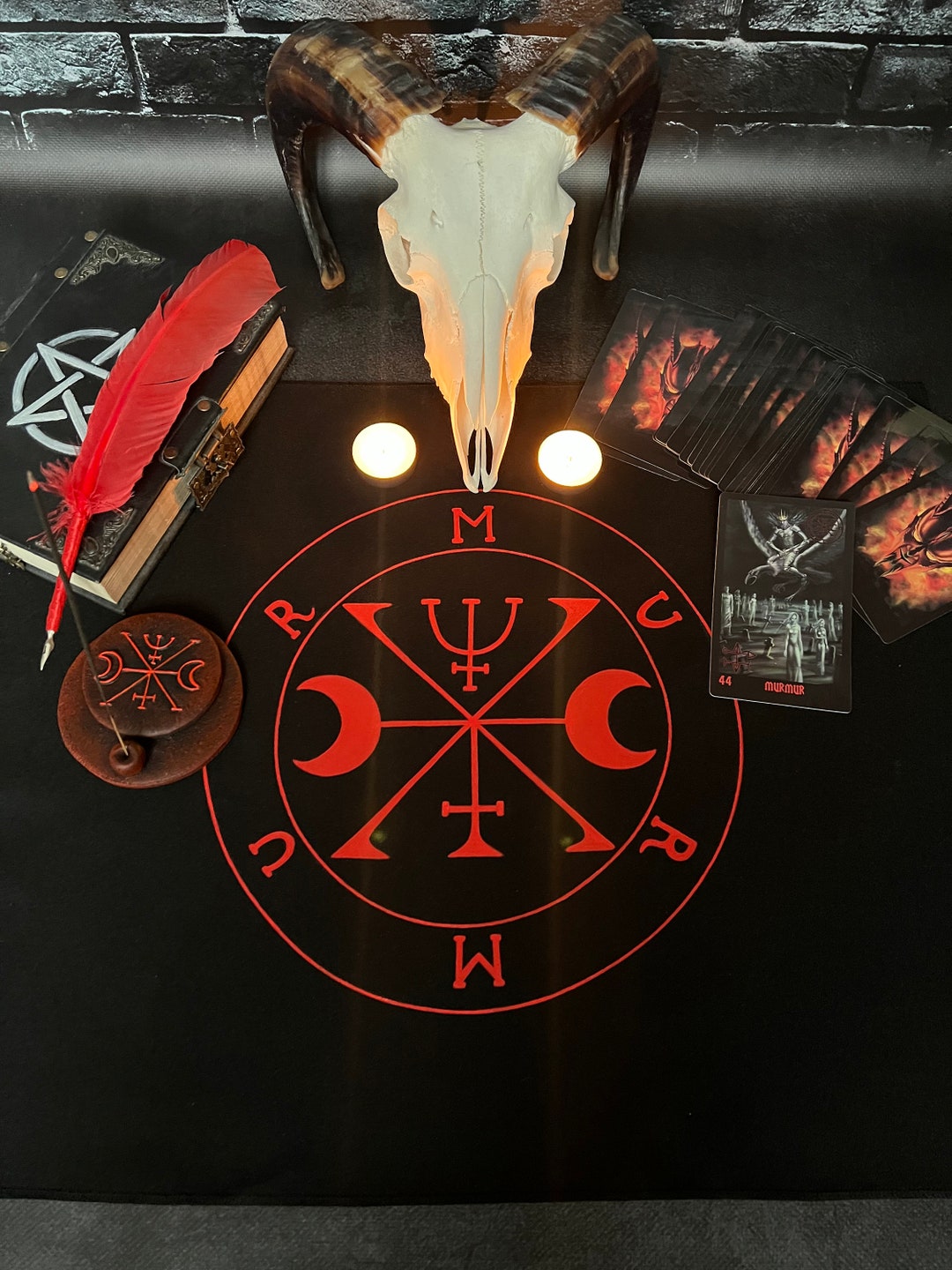 Murmur Altar Ritual Tablecloth Goetia Demon Sigil Solomon Magic ...
