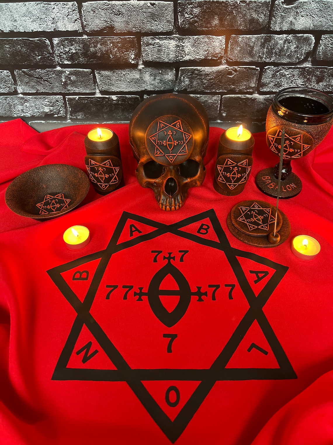 Babalon Altar Cup Thelema Crowley Babalon Sigil Altar Tool - Etsy