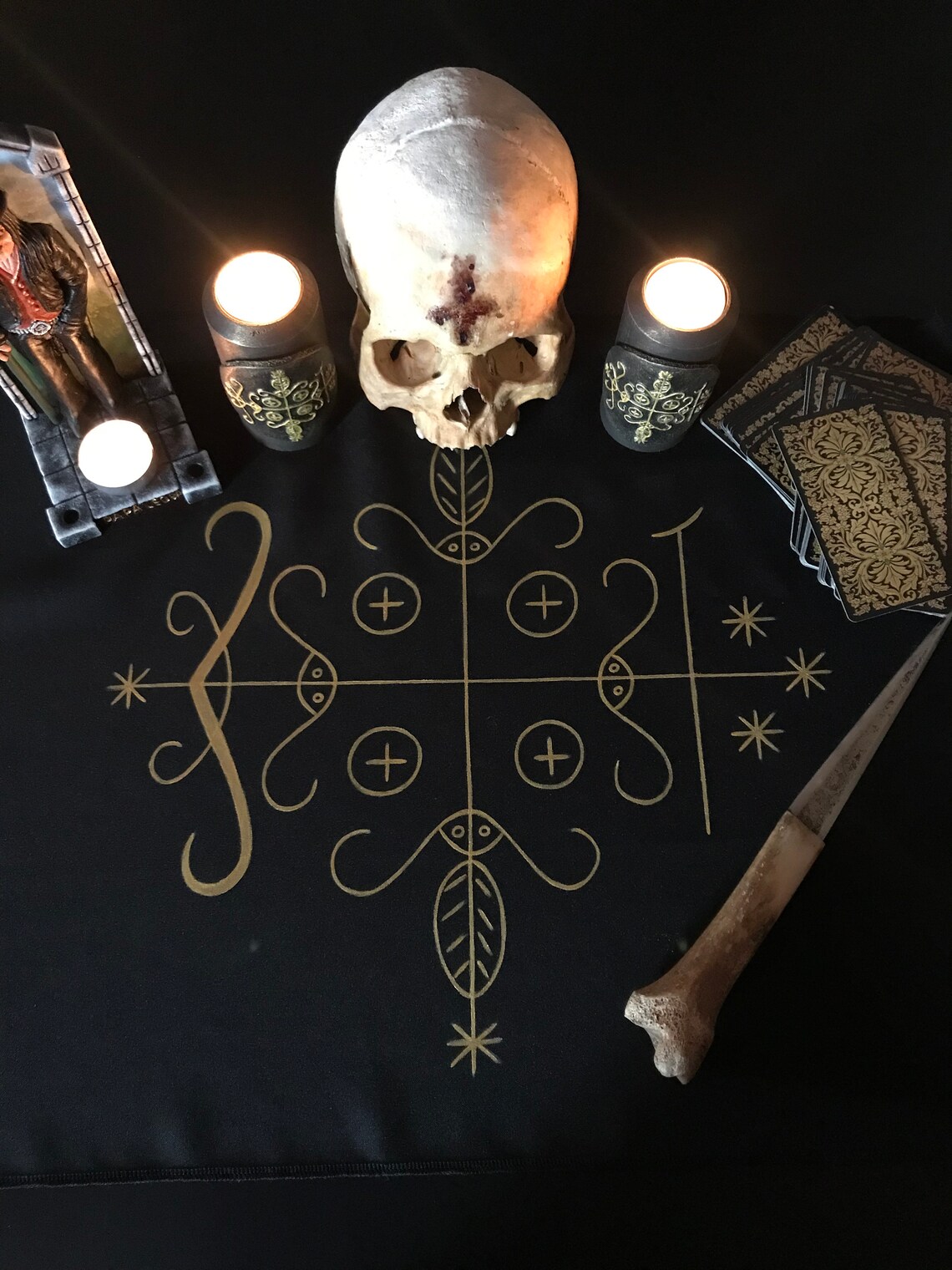 Papa Legba candlestick Voodoo symbol Ritual altar tool | Etsy