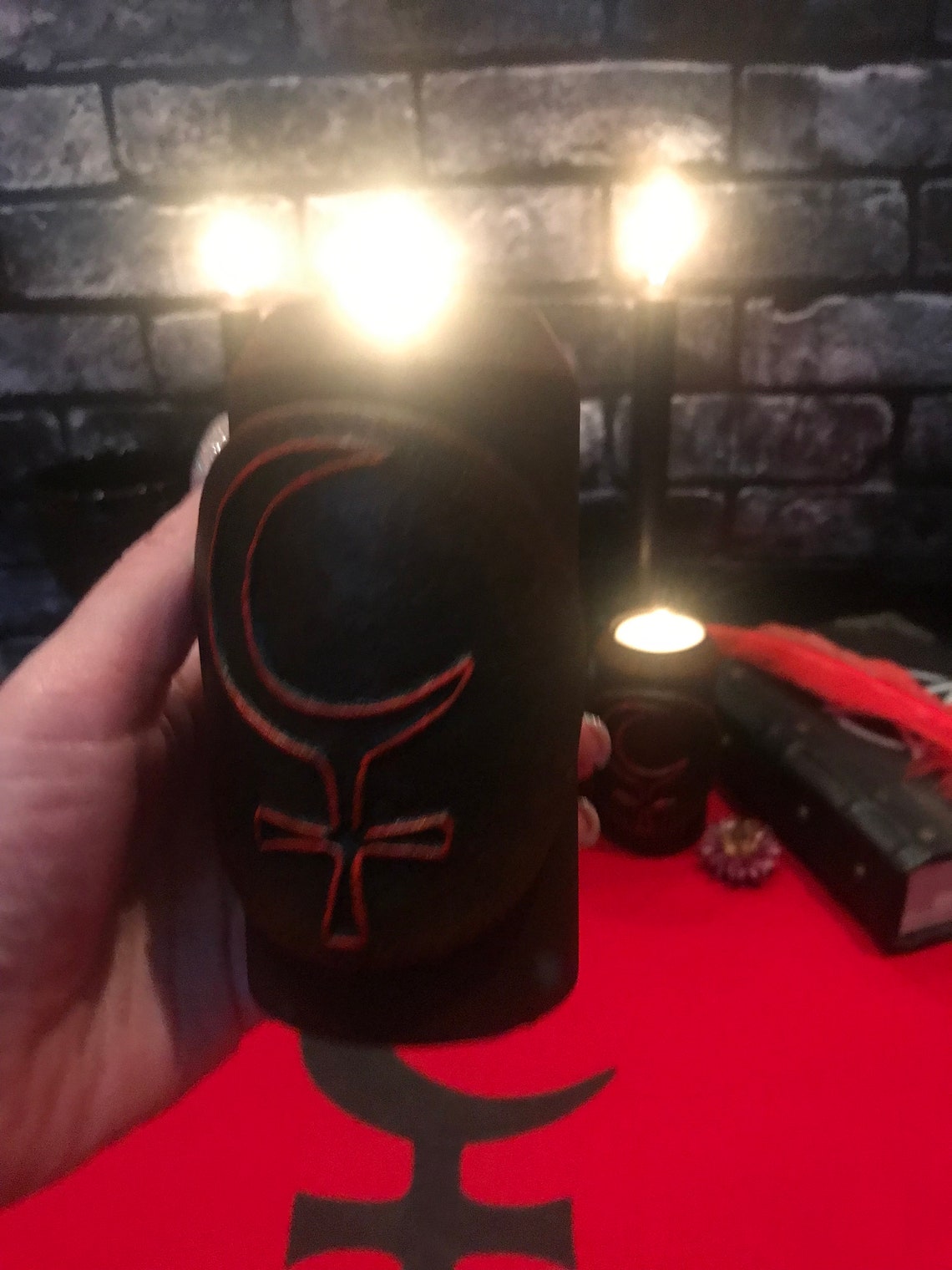 Lilith Sigil Candlestick Lilith Sigil Witch Altar Tool Altar - Etsy