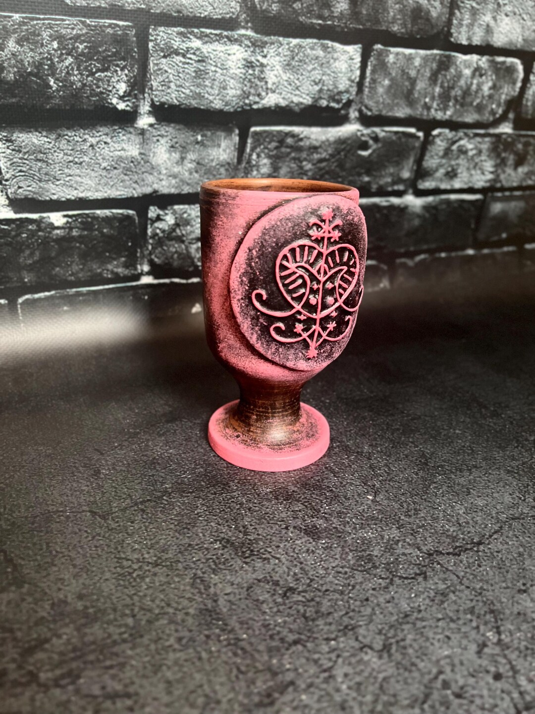 Erzulie Freda Voodoo Ritual Altar Chalice Love Spell Cup Veve Design ...