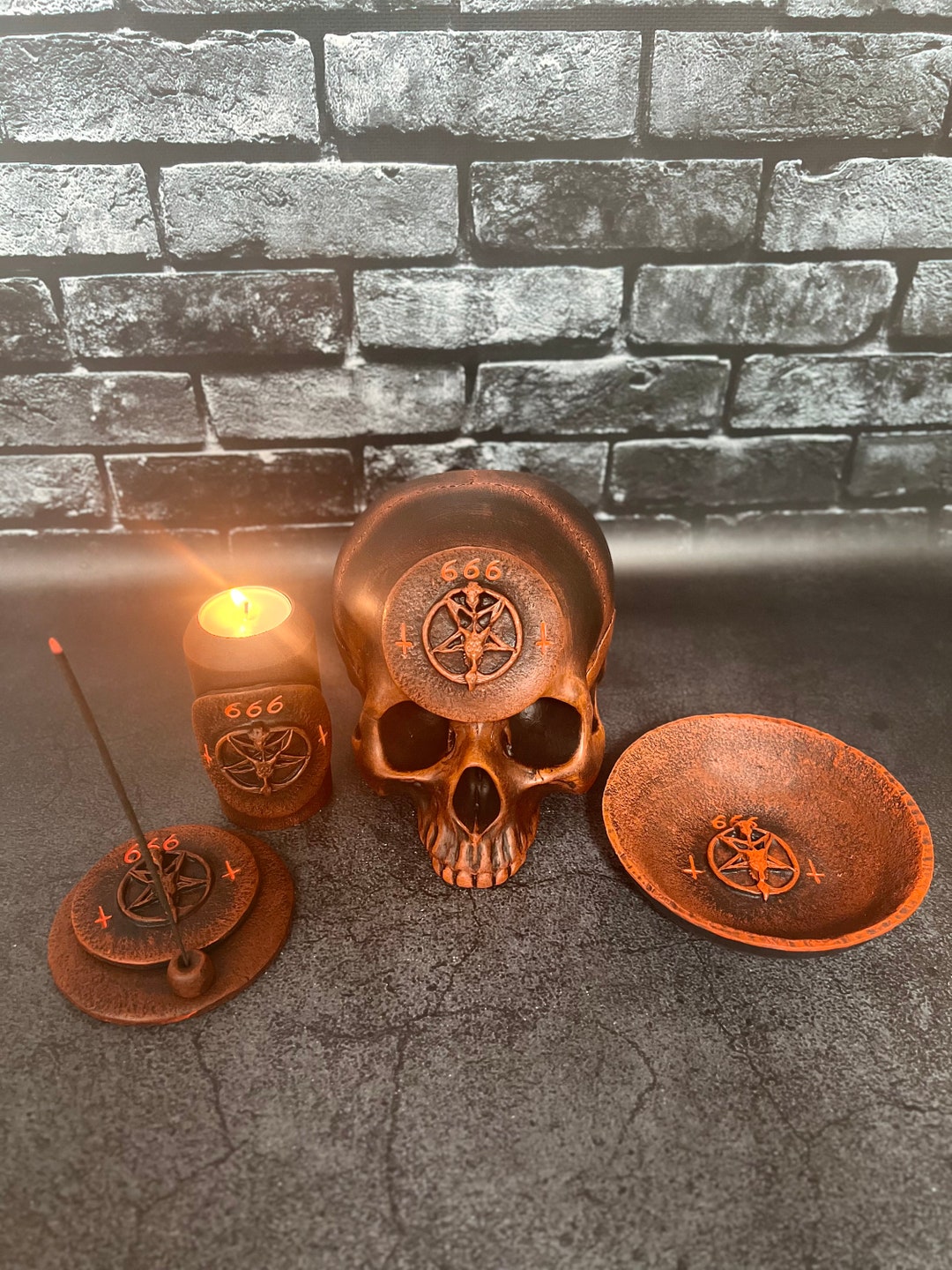 Satan Set 666 Inverted Cross Baphomet Altar Tool Witchcraft Ritual - Etsy