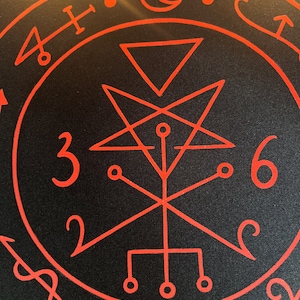 Lilith Sigil Tablecloth Altar Cloth Lilith Spell Demon Ritual ...