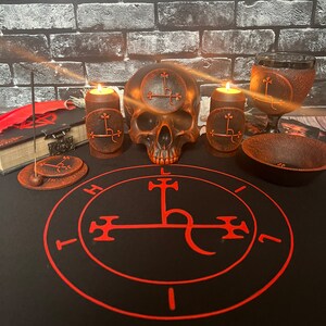 Lilith Tablecloth Demon Altar Witch Home Decor Lilith Ritual Cloth ...