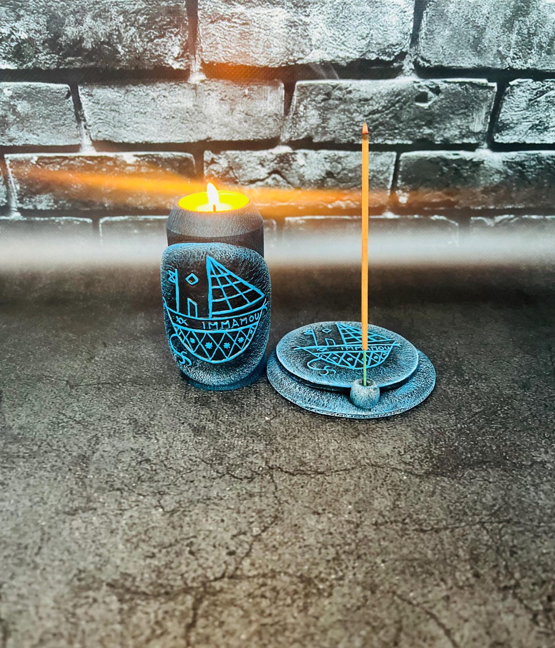 Agwe Veve Altar SET Voodoo Symbol Ritual Tool Occult Decor Witchcraft ...