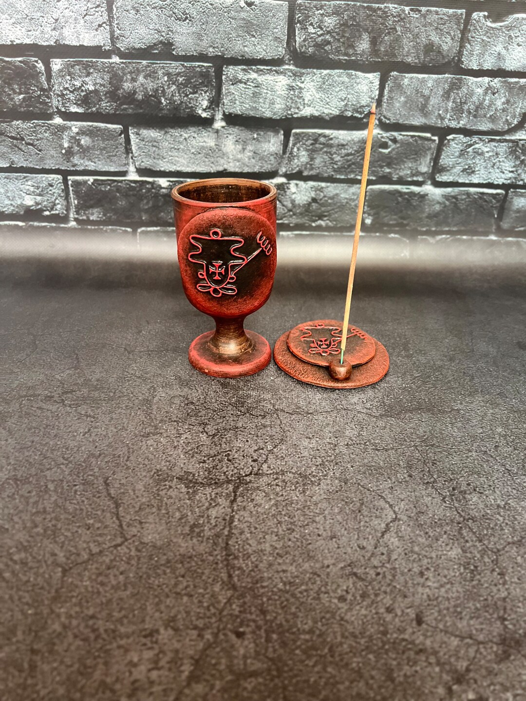 Purson Sigil SET Altar Cup Incense Holder Goetia Demon Ritual Lesser ...