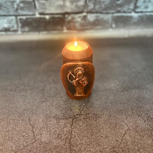 Santa Muerte Candlestick Death Candle Holder Altar Santa - Etsy