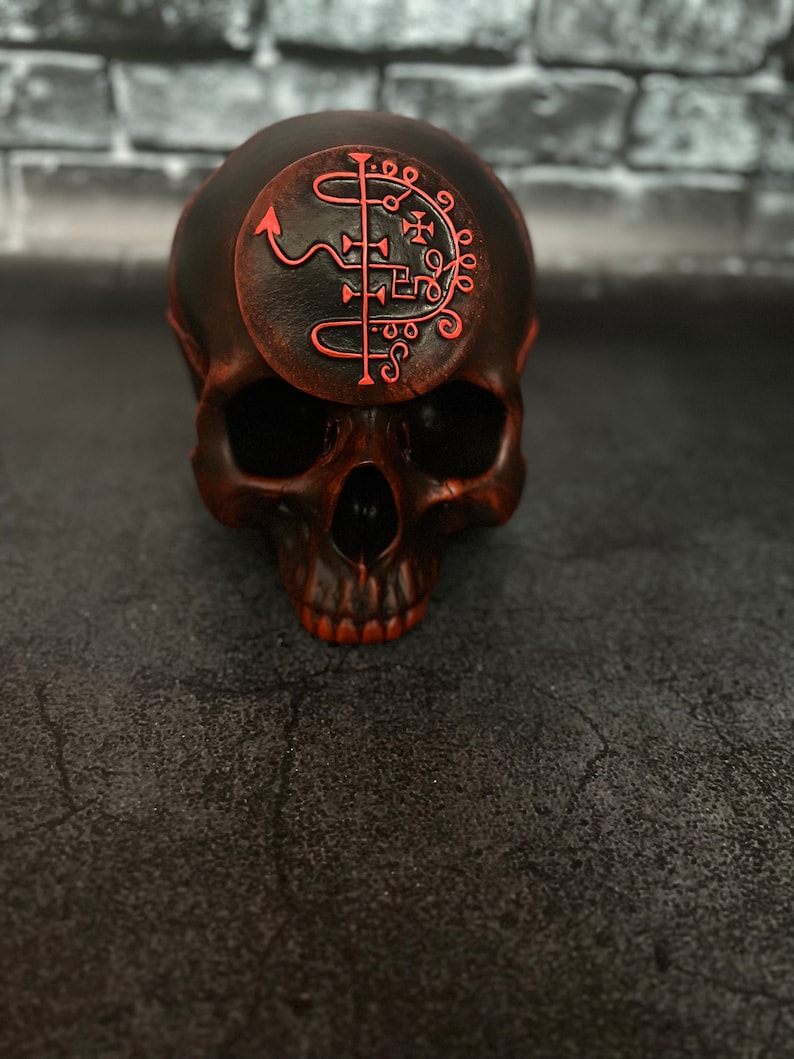 Asmodeus Skull Goetia Demon Sigil Witch Altar Occult Altar - Etsy