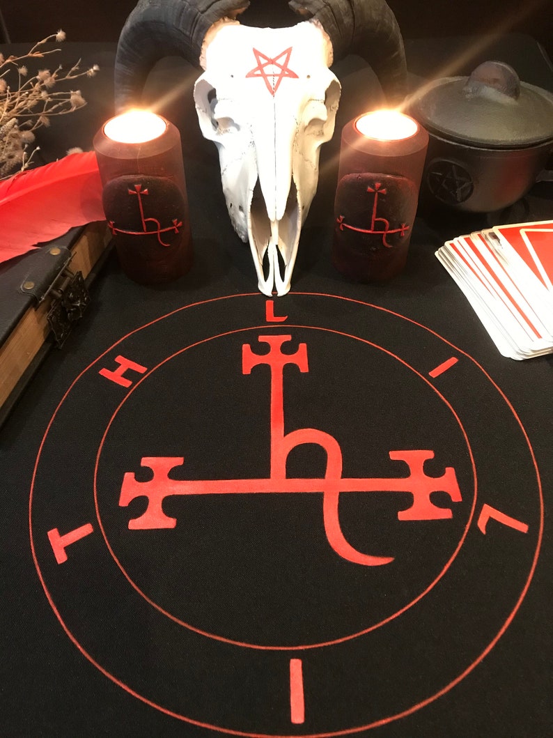 Lilith Tablecloth Demon Altar Witch Home Decor Lilith Ritual - Etsy