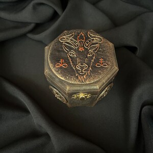 Baphomet Box Satan Decor Altar Tool Witchcraft Supplies Sorcery - Etsy