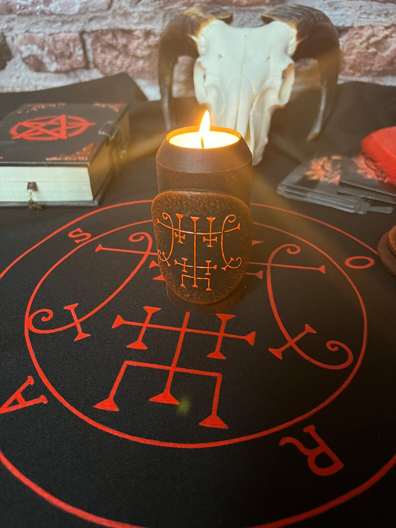 Foras Candlestick Goetia Demon Sigil Altar Tool Occult Altar - Etsy