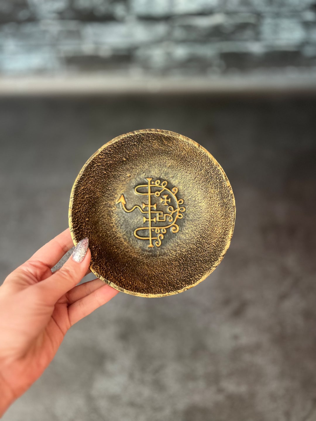 Asmodeus Offering Bowl Ars Goetia Plate Demon Sigil Lesser Key Solomon ...