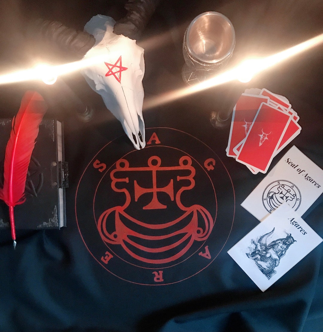 Agares Altar Cloth Goetia Demon Sigil Invocation Demon Altar - Etsy