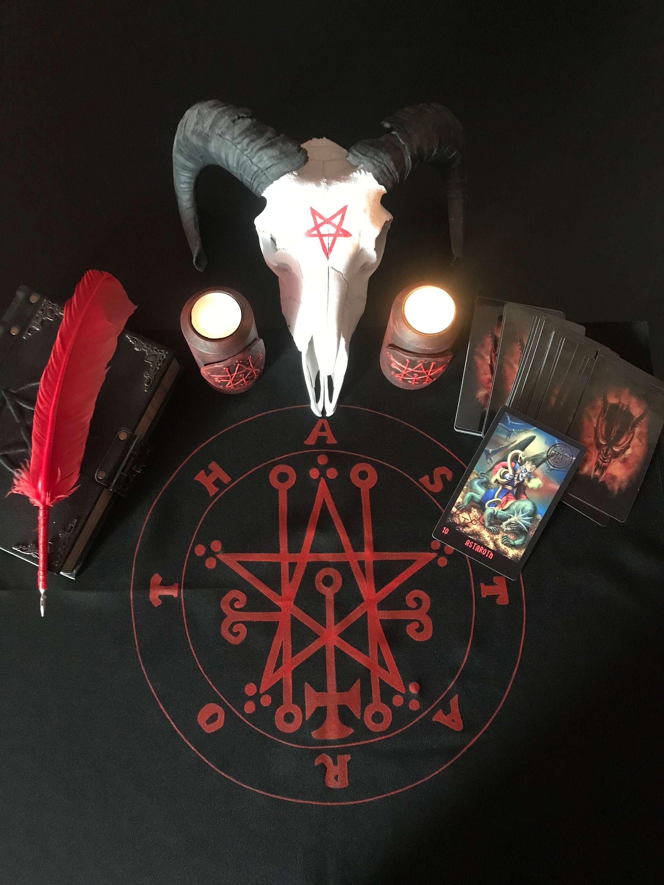 Astaroth Tablecloth Goetia Demon Sigil Occult Altar Altar - Etsy