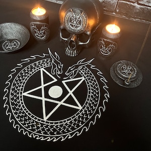 Chaos Magic Tablecloth Anti Cosmic Azerate Pentagramm Altar Cloth MLO ...