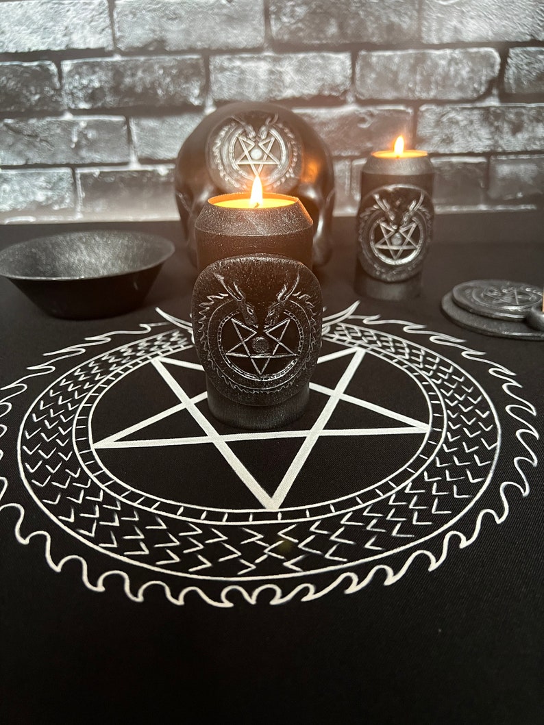MLO Candlestick Azerate Chaos Magic Anti Cosmic Pentagramm MLO - Etsy