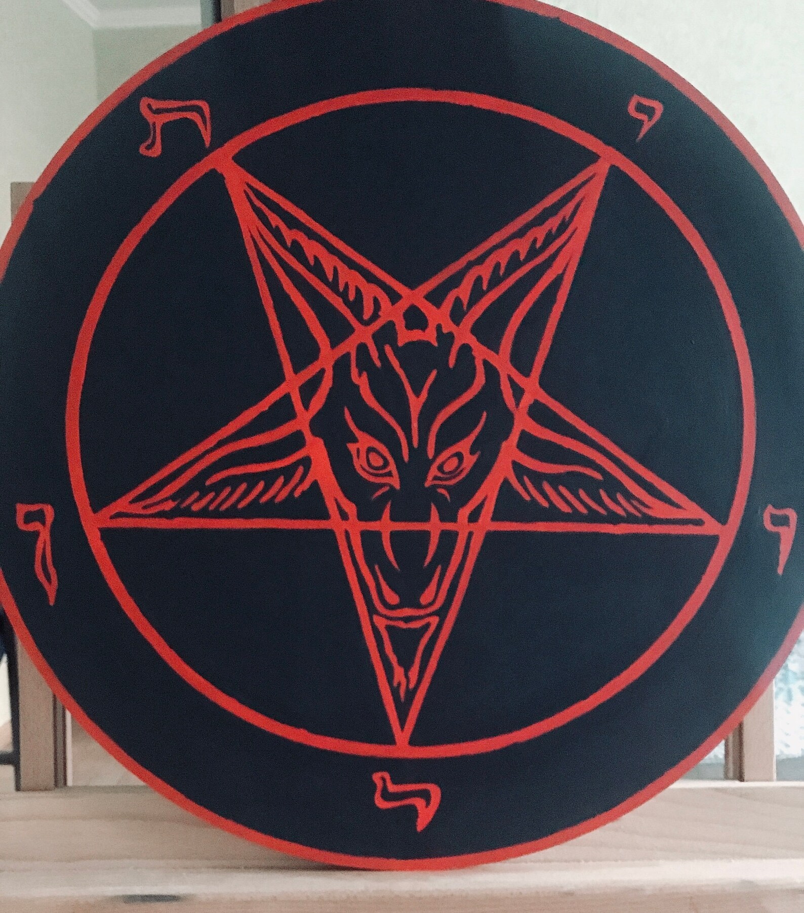 Baphomet Wall Plaque Satan Pentacle Anton Lavey Sigil Satan - Etsy